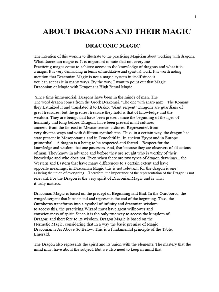 Draconic Magic | PDF | Dragon | Alchemy