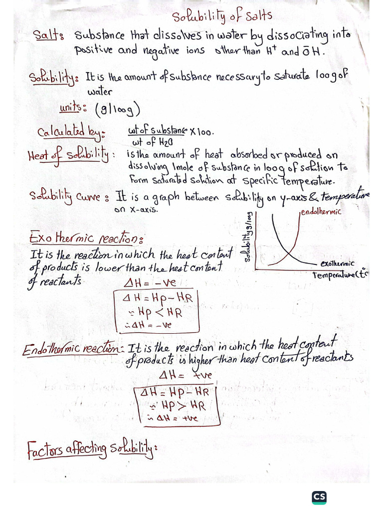 Solubility of Salts | PDF