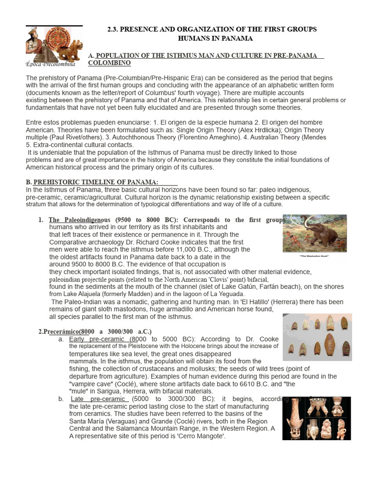 Module Two, Pre-Columbian Period | PDF | Panama | Pre Columbian Era