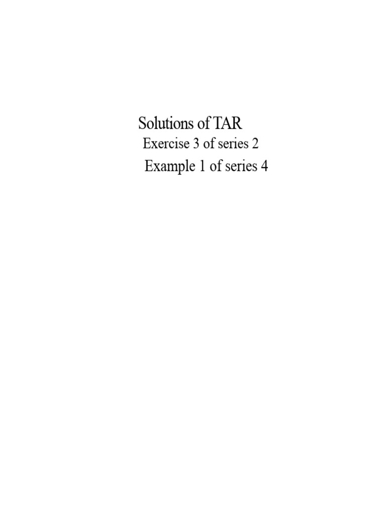 Solution of The TAR | PDF | Density | Pressure