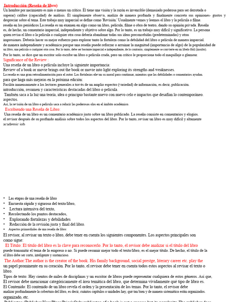Guía Completa para Reseñas de Libros | PDF | Libros | Comunicación humana