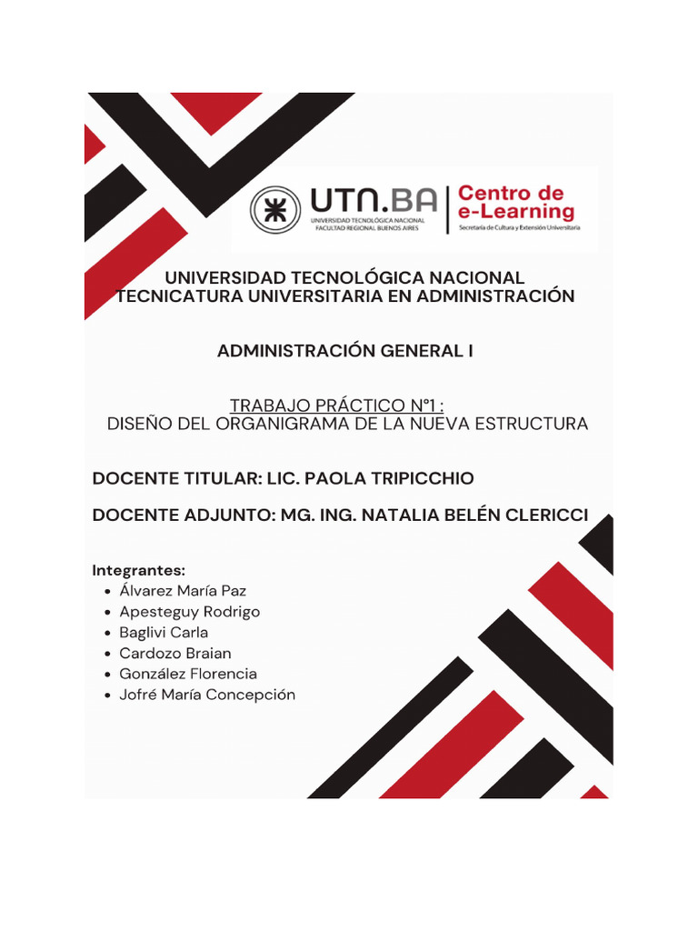 TP N°1– Diseño del Organigrama- Grupo 218 | PDF | Presupuesto | Investigación y desarrollo