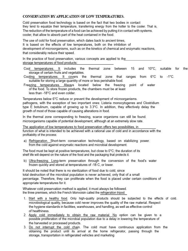 Conservation by Application of Low Temperatures | PDF | Nucleation ...