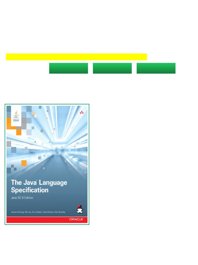 The Java Language Specification Java SE 8 Edition James Gosling & Bill ...