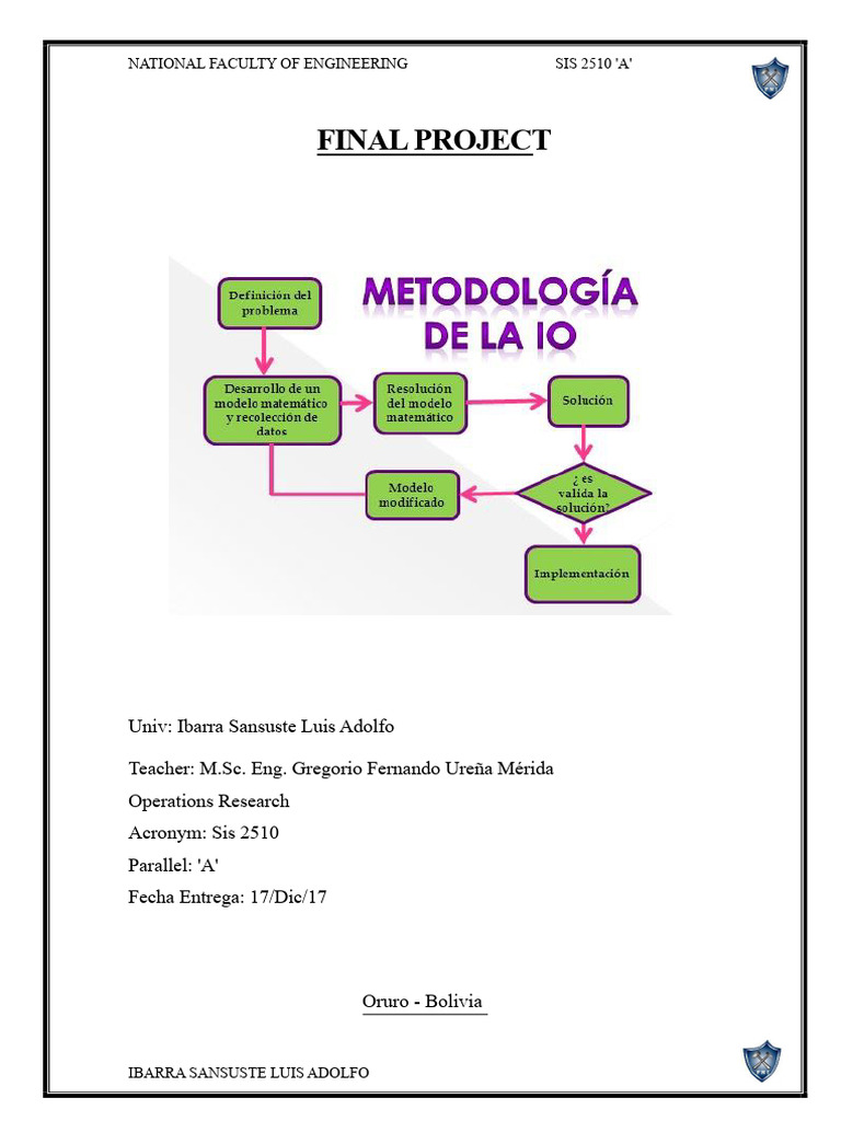 Sis 2510 to Final Project | PDF | Mathematical Optimization | Linear ...