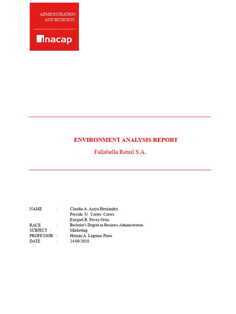 Falabella Retail Business Environment Analysis | PDF | Expense | Taxes