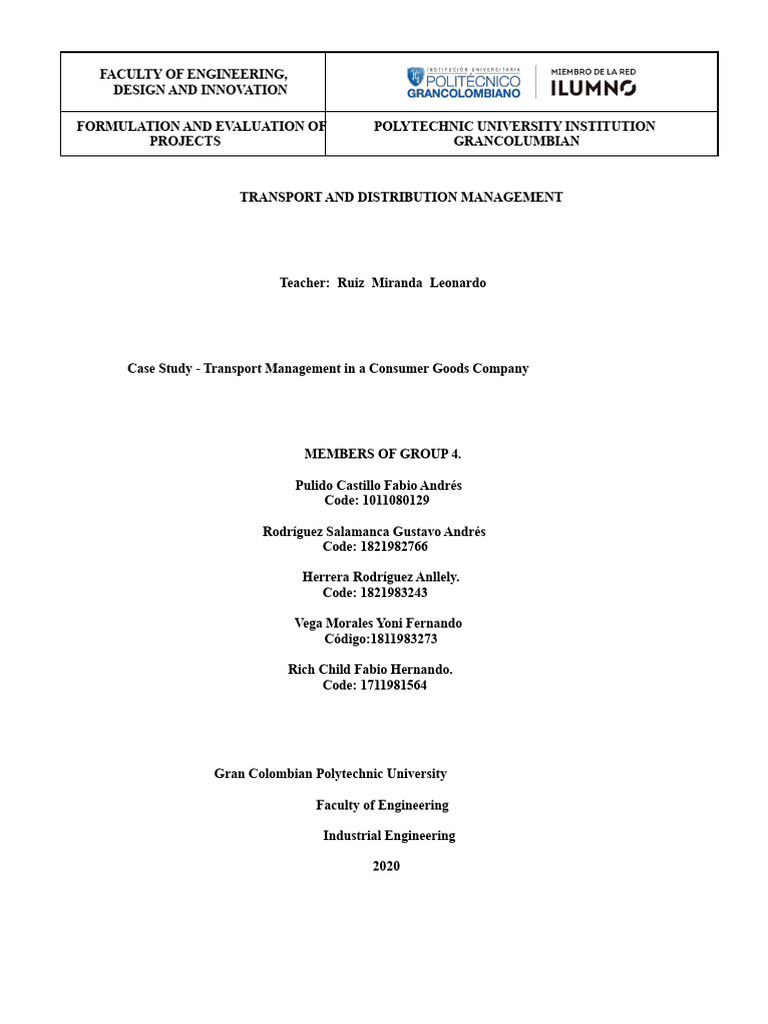 Delivery 3 Transport and Distribution Management | PDF | Logistics ...