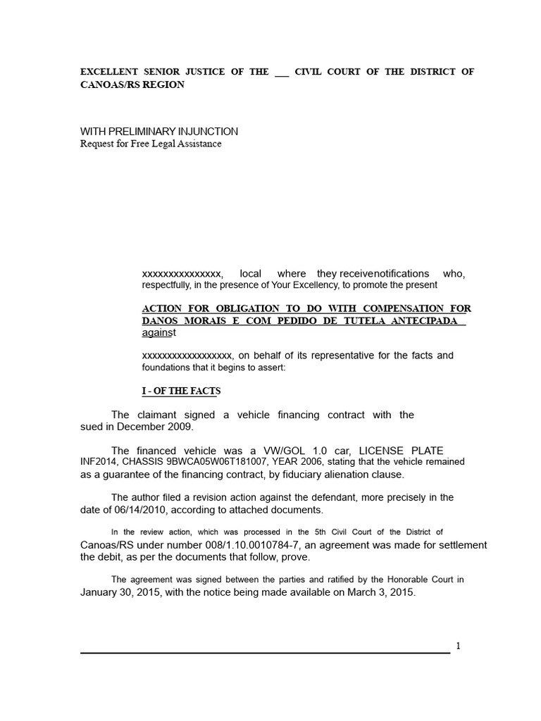 Moral Damage Action Model - Low Burden | PDF | Damages | Evidence (Law)