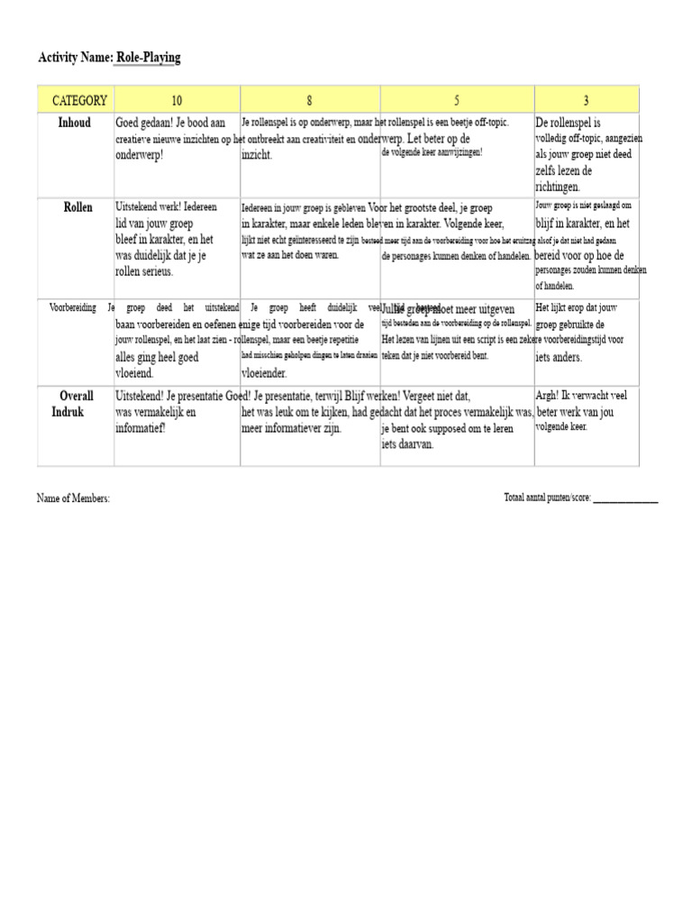 Rubriek Rollenspel | PDF