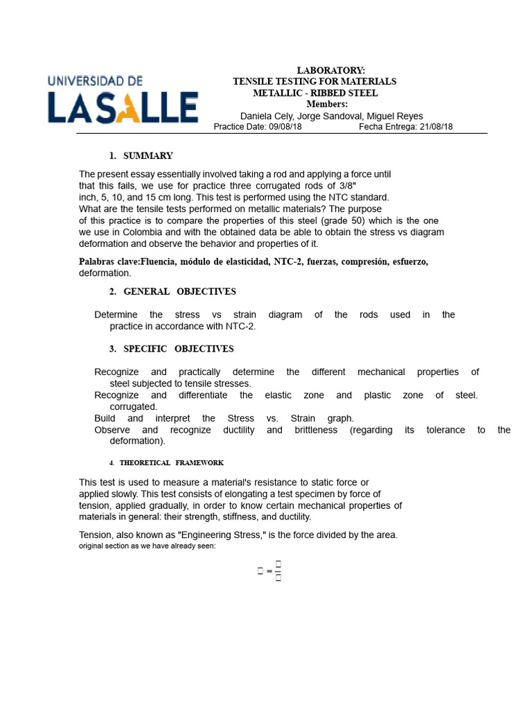 Report Tracking Steel 1 | PDF | Deformation (Engineering) | Strength Of ...