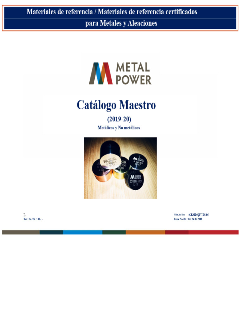 Catálogo de CRM Metal Power | PDF | Metalurgia | Aleación