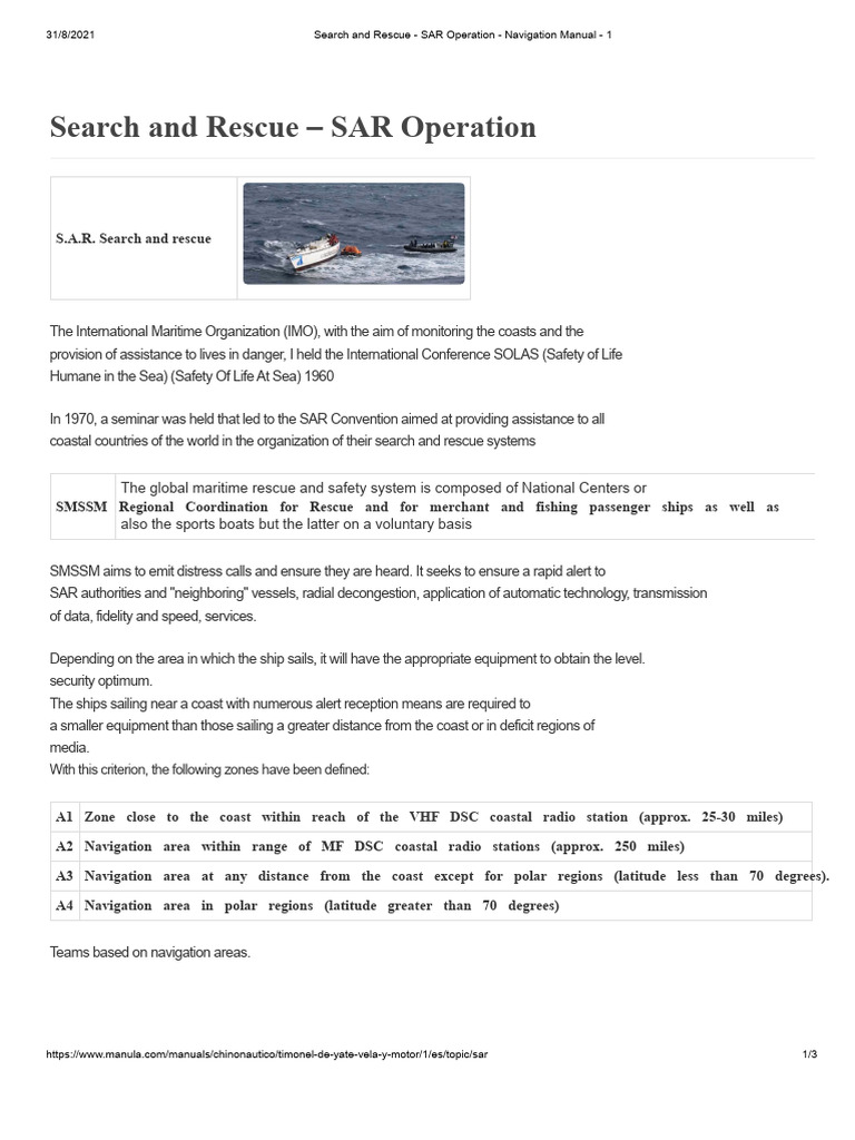 SAR Operation Navigation Manual | PDF | Search And Rescue