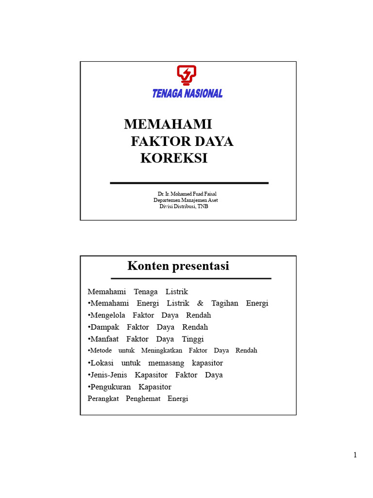 Panduan Faktor Daya dan Koreksinya | PDF