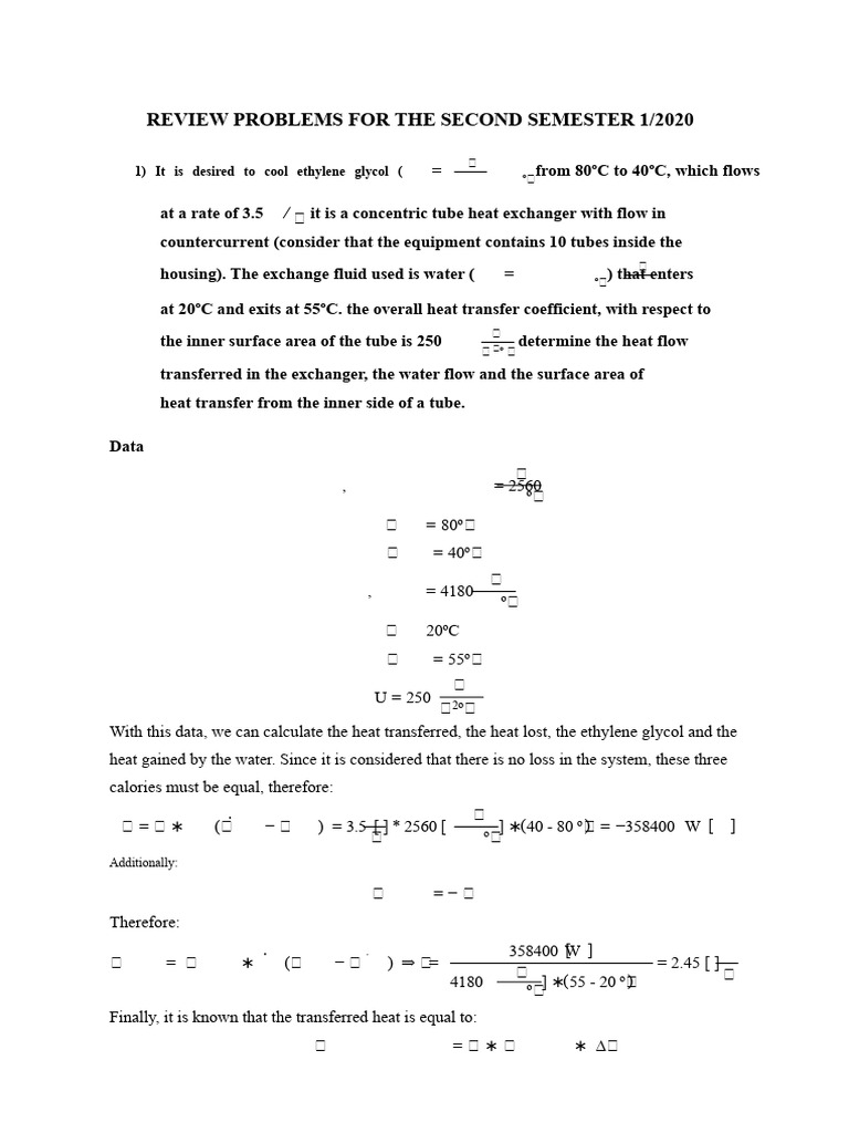 Review Problems For The Second Midterm Ok | PDF | Heat Transfer | Heat ...