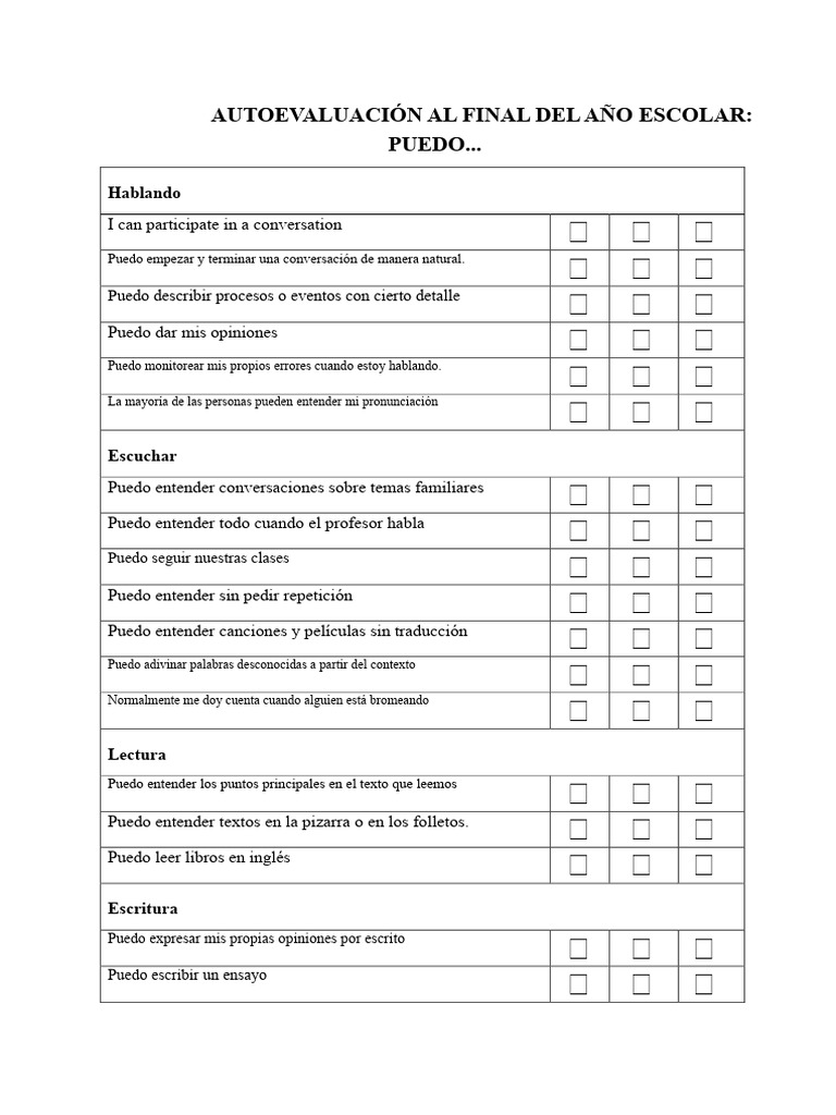 Autoevaluación | PDF