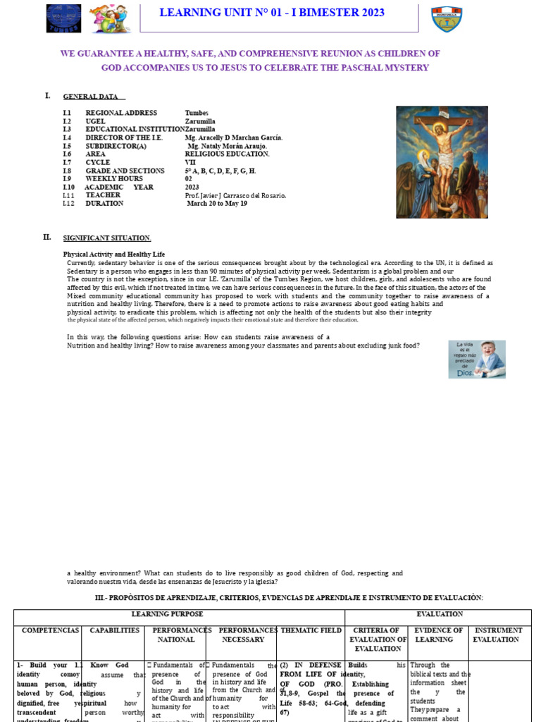 Unit Five Religious Education | PDF | Jesus | Catholic Church