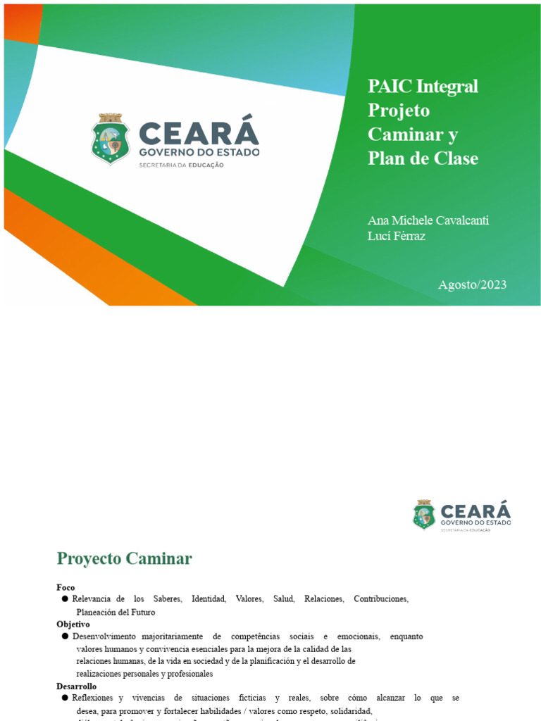 pdf proyecto caminar imprimir (1) | PDF | Plan de estudios | Las emociones