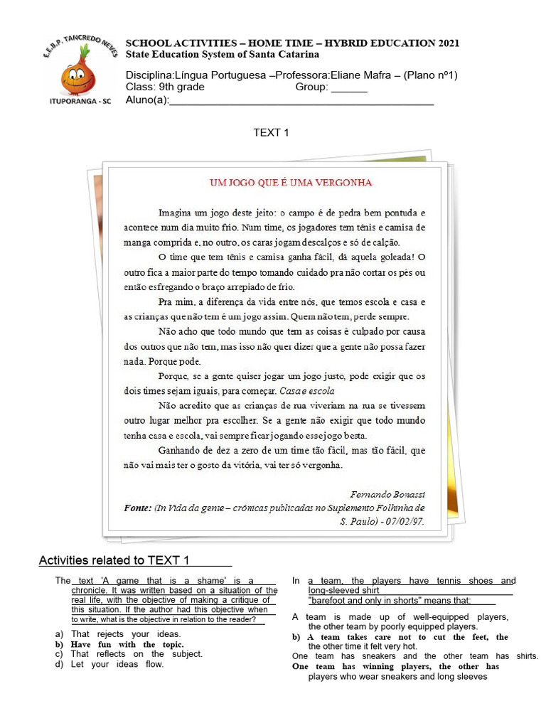 8th Grade - Content Chronicle | PDF