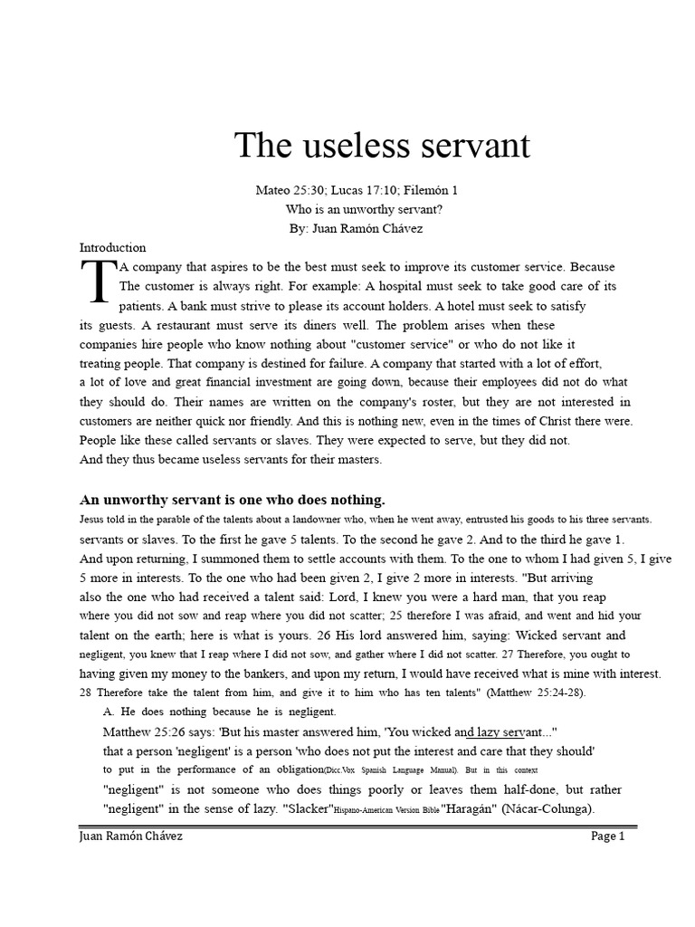 Useless Servant | PDF | Epistle To Philemon