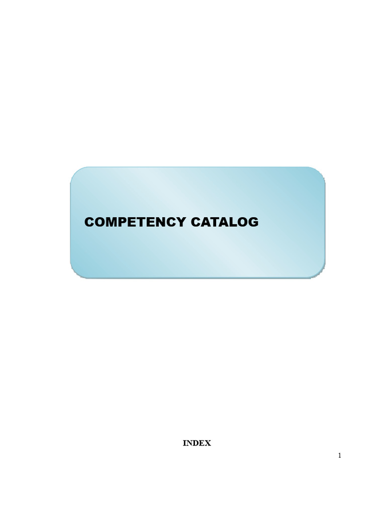 Comprehensive Employee Competency Catalog | PDF | Leadership | Knowledge