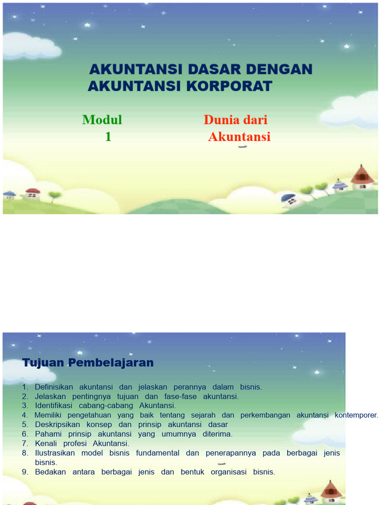 ACCT 101 Modul 1 - Dunia Akuntansi | PDF