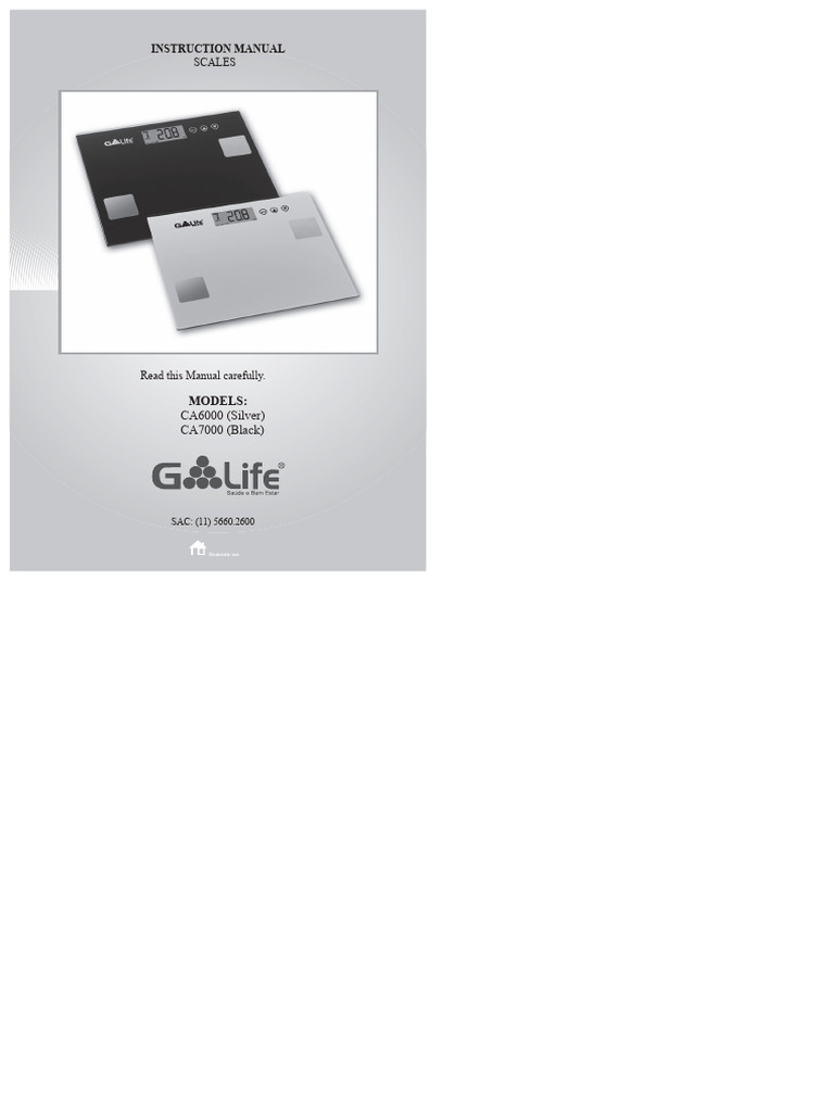 G-LIFE DIGITAL SCALE | PDF | Calorie | Weight