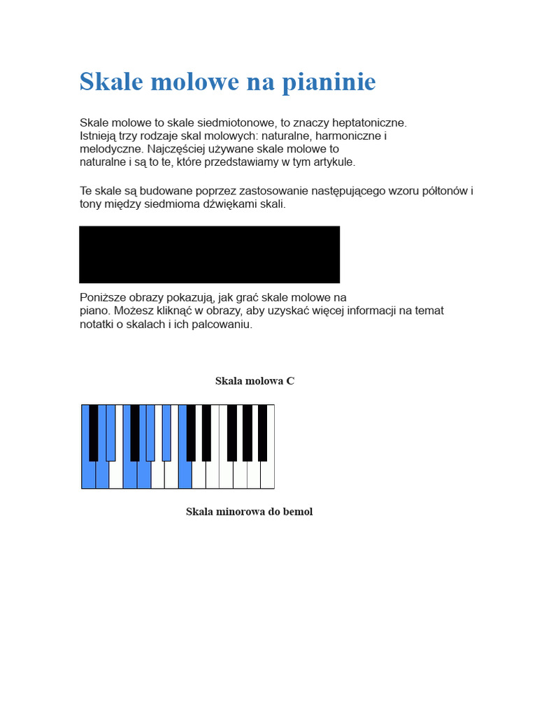 Skale Molowe Na Fortepianie | PDF