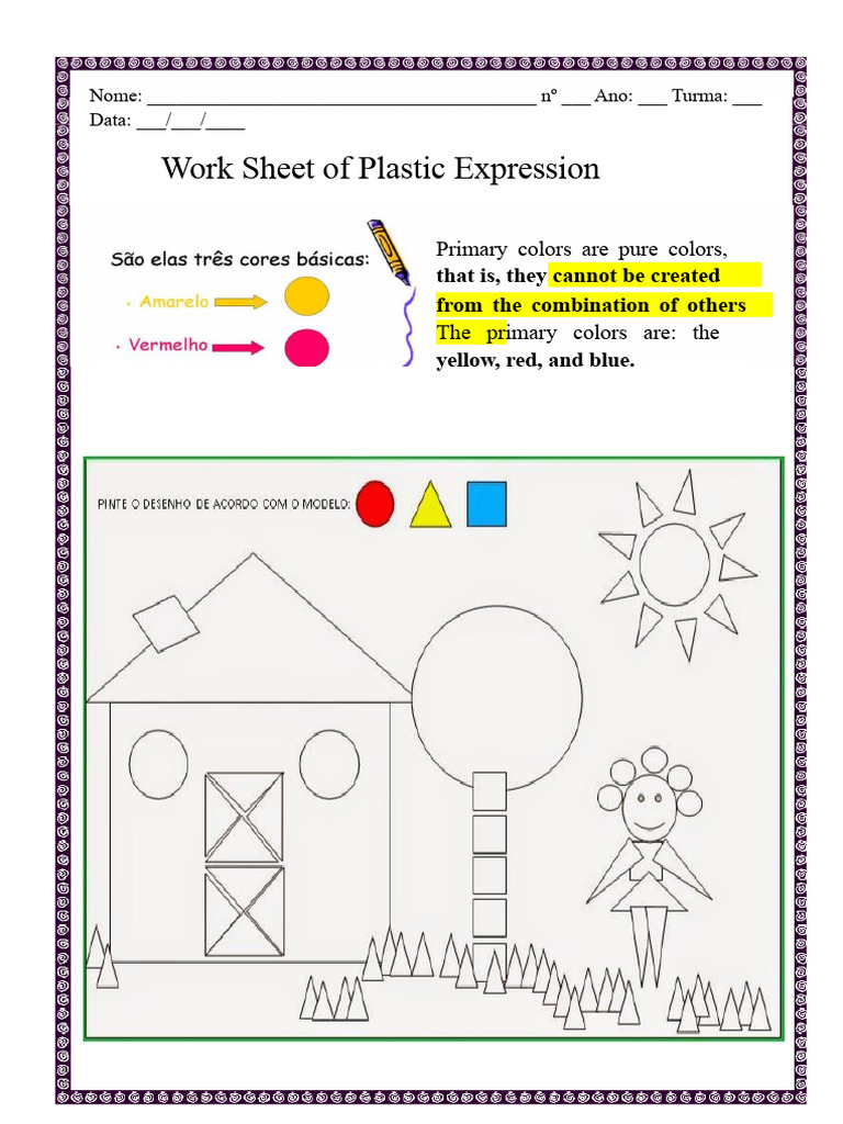 Primary Colors - Worksheet 1 | PDF