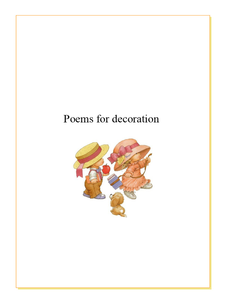 Poems To Decorate | PDF