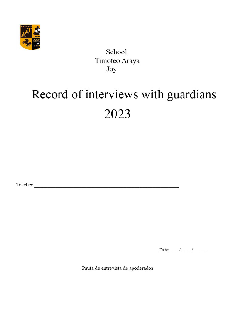 Record of Interviews With Guardians | PDF