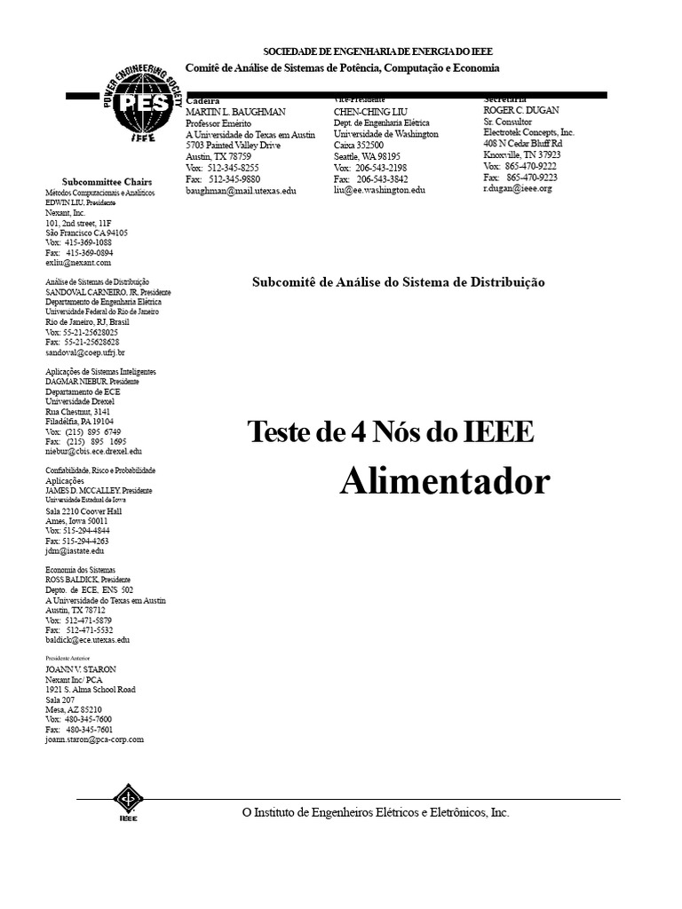 IEEE 4 Node Test Feeder Revisado em 19 de setembro de 2006 | PDF ...