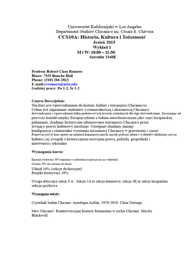 Program nauczania | PDF