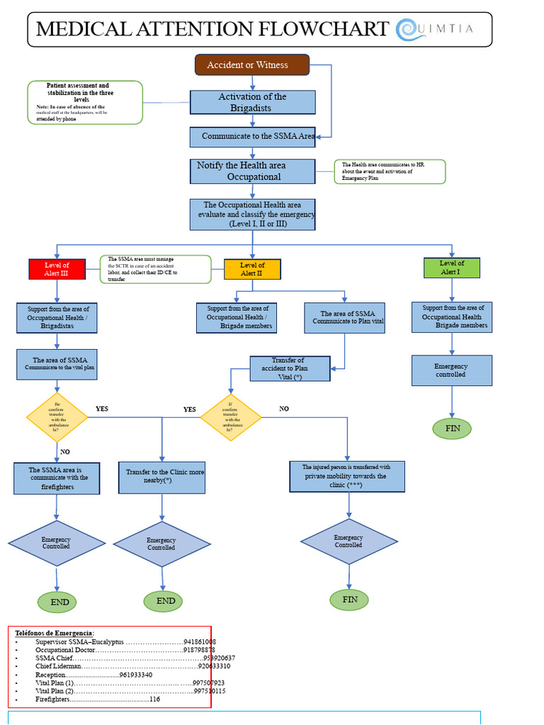 Medical Attention Flowchart Guide | PDF | Emergency | Firefighter