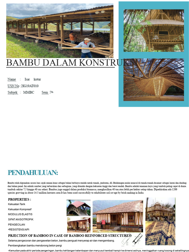 Bambu sebagai Material Konstruksi Berkelanjutan | PDF
