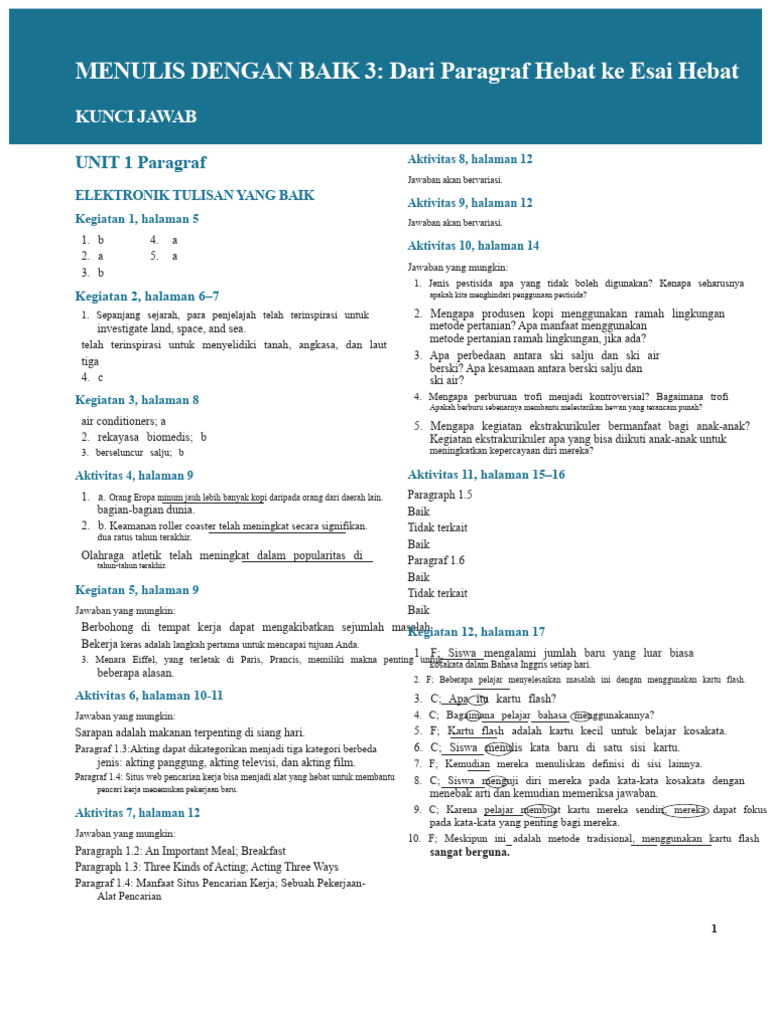 Panduan Menulis Paragraf dan Esai | PDF
