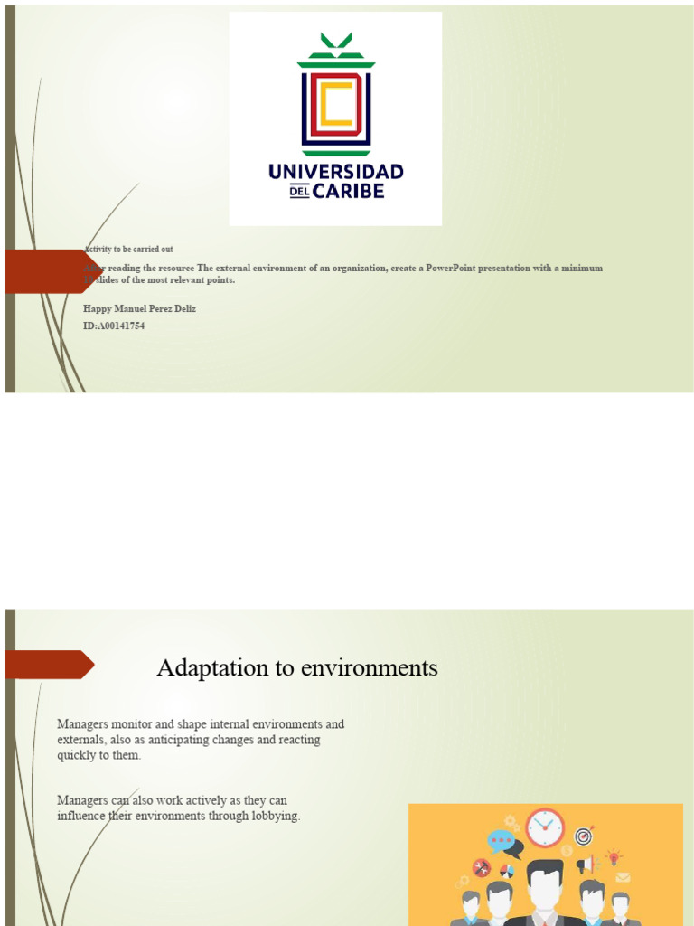 Happy Manuel Perez Deliz - Environments and Organizational Culture ...