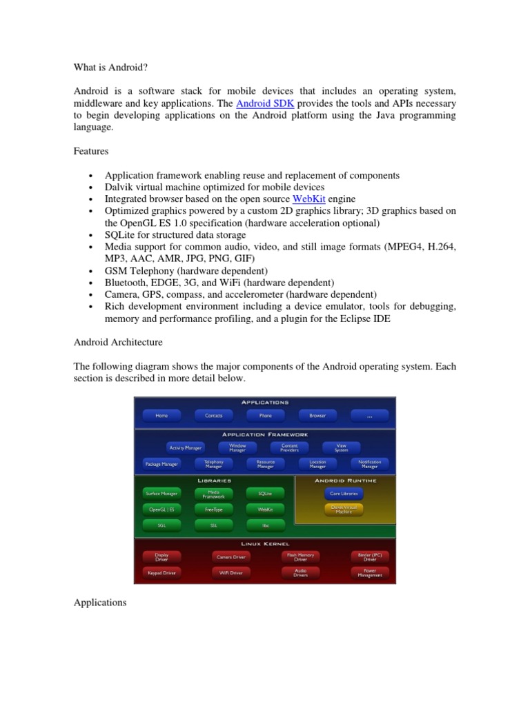 Android Pdf Android Operating System Application Programming Interface