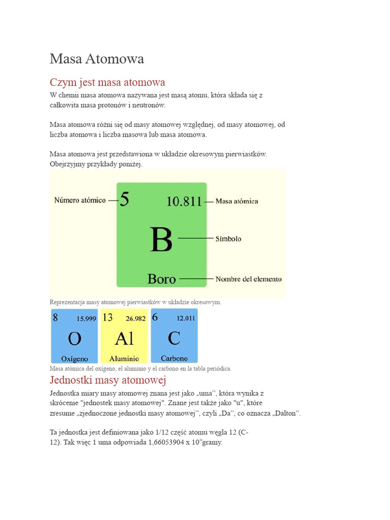Masa Atomowa | PDF