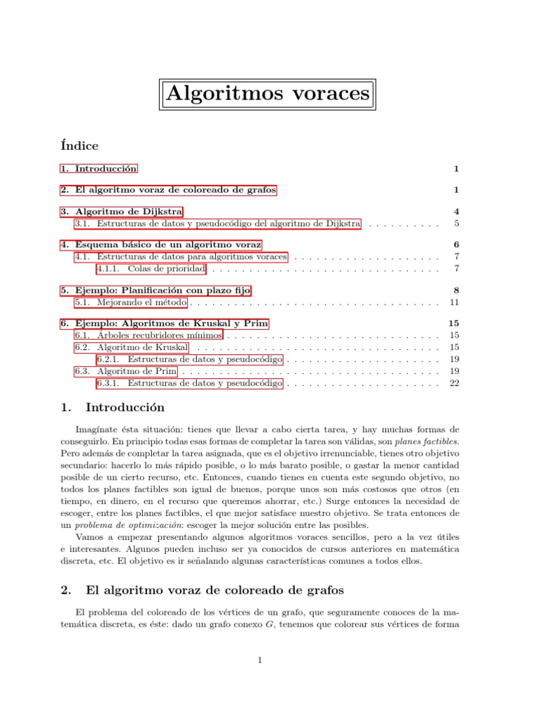 Algoritmos Voraces | PDF | Vértice (teoría de grafos) | Algoritmos