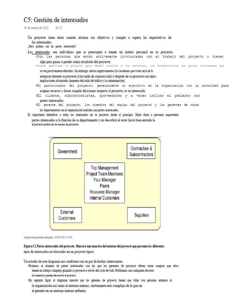Identificación de Partes Interesadas en Proyectos | PDF | Comunicación ...