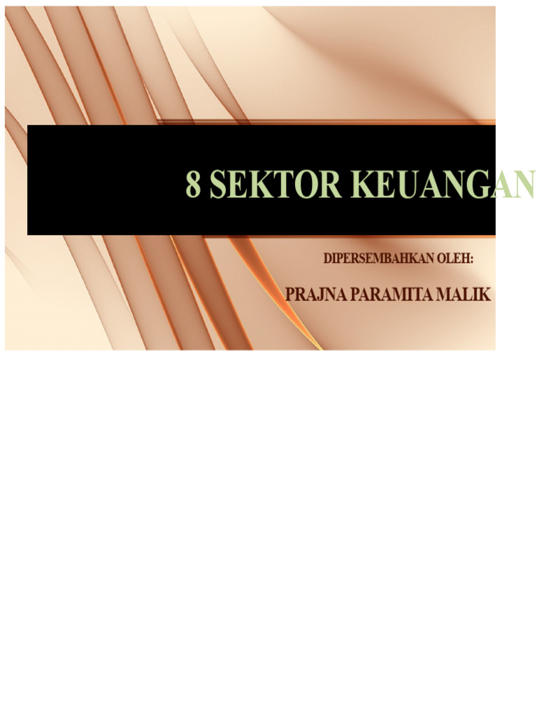 ppt dari 8 sektor keuangan | PDF