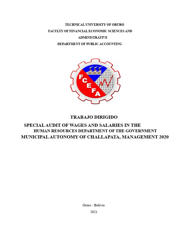 Seminar I - Directed - Work | PDF | Audit | Internal Control