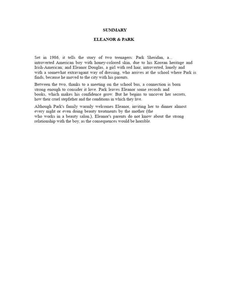 Summary Eleanor and Park Word | PDF