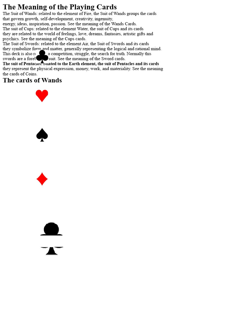 Understanding Playing Card Meanings | PDF | Love