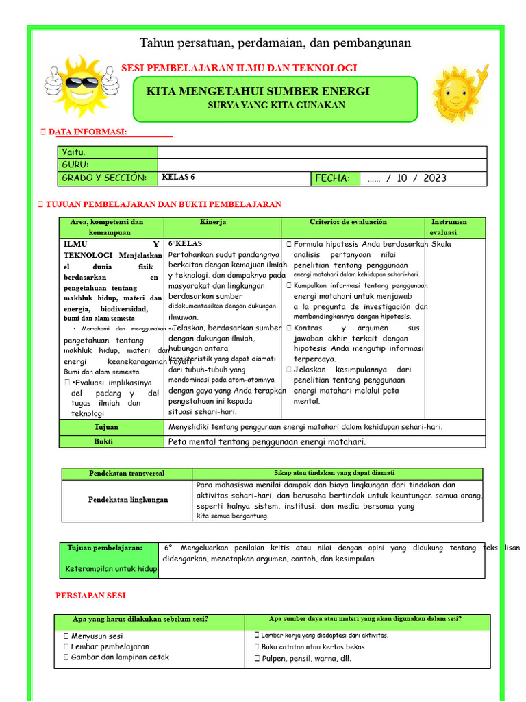 SES-JUEV-CYT-KITA MENGETAHUI SUMBER ENERGI MATAHARI YANG KITA GUNAKAN-JEZABEL CAMARGO KONTAK ...