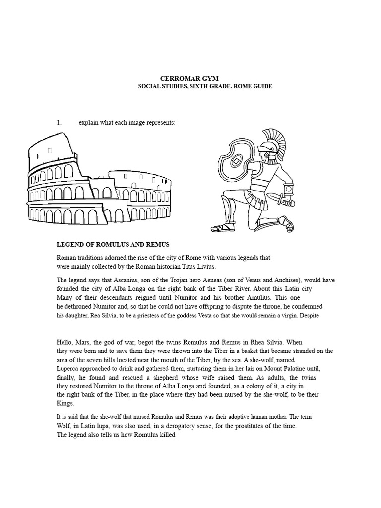 WORKSHOP I 1. ROMAN EMPIRE COMPLETED | PDF | Romulus And Remus | Punic Wars