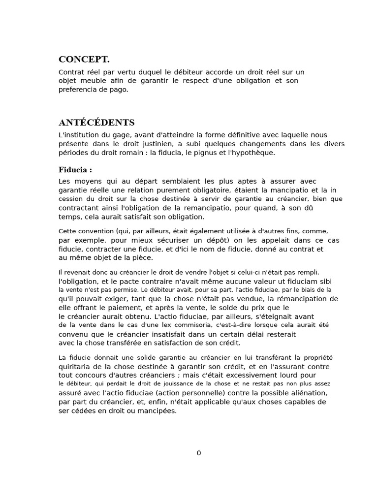 Gage et Hypothèque : Concepts Juridiques | PDF | Débiteur | Crédit