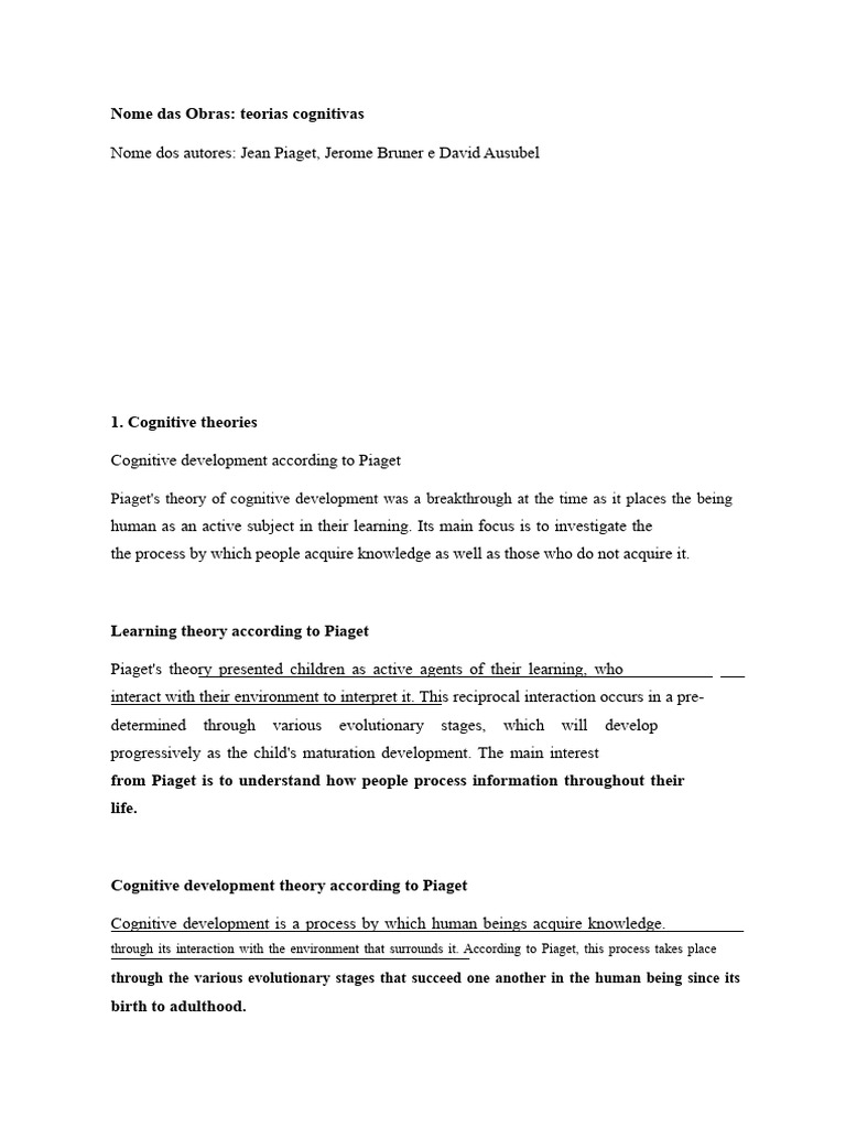 Synthesis of Cognitive Theories | PDF | Learning | Liberal Arts Education