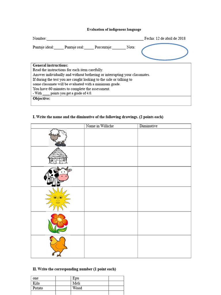 Indigenous Language Assessment | PDF