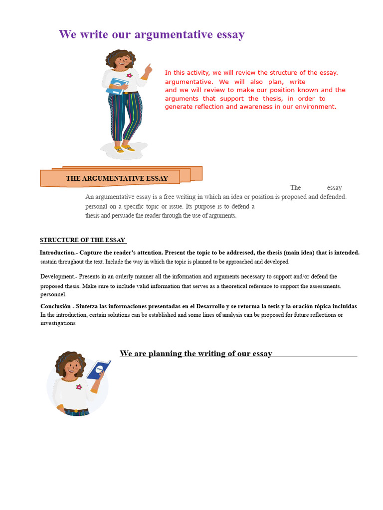 We Write Our Argumentative Essay. | PDF